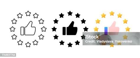 엄지 손가락과 별 다양한 스타일 색상 별점 엄지척 앱 평가 벡터 아이콘 5에 대한 스톡 벡터 아트 및 기타 이미지 5 개념 경영자 Istock