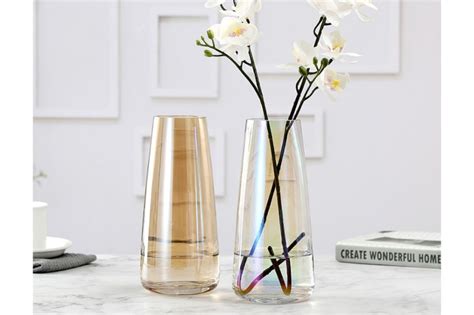 Artistic Colorful Glass Vase Amber Ifurniture The Largest Furniture