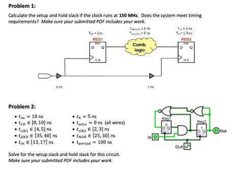 [solved] problem 1 calculate the setup and hold slack if
