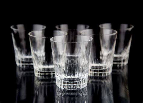 Vintage Old Fashioned Glasses Set Of 6 Vertical Cut Design Elegant