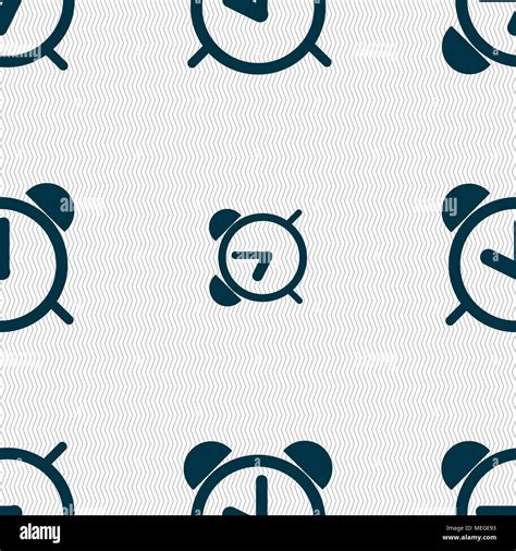 Alarm Clock Sign Icon Wake Up Alarm Symbol Seamless Abstract