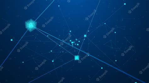 Premium Photo Abstract Blockchain Technology Concept