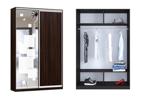 ᐉ Шафа купе Luxe 2 двері ДСП Піскоструй малюнок 53 Cls Ii 1200x2300x450 мм Венге 29651