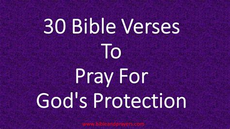 30 Bible Verses To Pray For Gods Protection