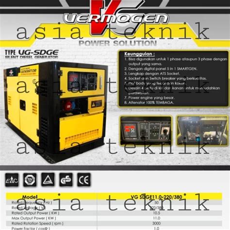 Jual Silent Genset Diesel 15 Kva Equal Power Twin Cylinder Heavy Duty
