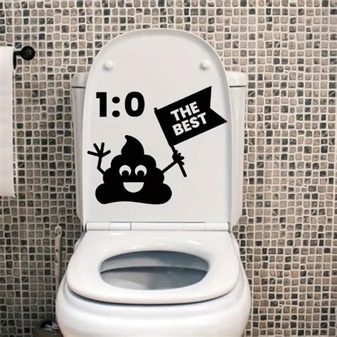 トイレのサイン Pvc トイレステッカー 1 枚 自己粘着性のあるバスルームの レーション壁ステッカー ドアステ Temu Japan