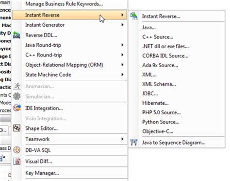 Instant Reverse Code Engineering Graphical Modelling Tool