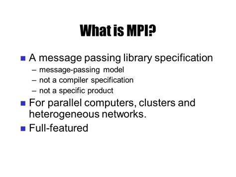 Lecture 2: Part II Message Passing Programming: MPI - ppt video online download