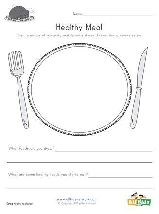 Healthy Meal Draw And Write Worksheet Food Writing Activities