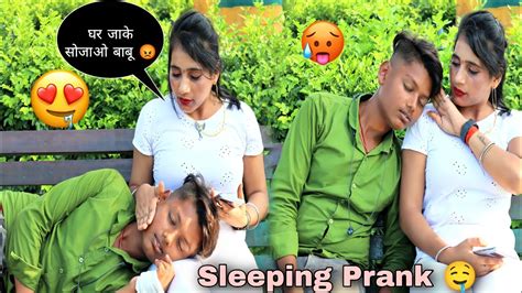 SLEEPING PRANK ON STRANGERS IN THE PARK EPIC REACTION Part 2 Ll