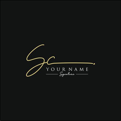 Letter Sc Signature Logo Template Vector 22781059 Vector Art At Vecteezy