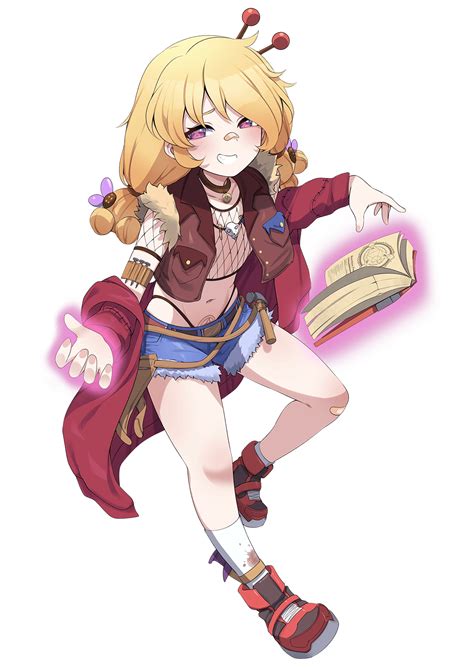 Valefal Coneri Immy Bisou Vallure Highres Official Art 1girl Bandaid Bandaid On Face