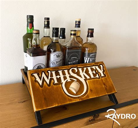 Whiskey Rack Bourbon Whiskey Rack Bottle Shelf Home Bar Furniture Bar Decor Bar Sign Home Bar