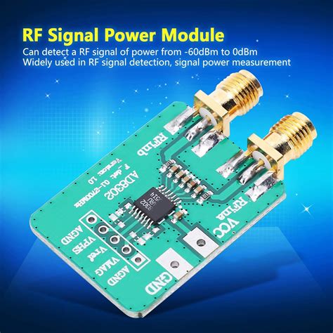 Plyisty Rf Logarithmic Detector Board 1m 10ghz Ad8302 Chip Rf Signal Power Module Microwave
