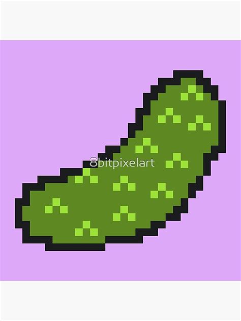 Awesome Quirky Pixel Art Pickle Design Photographic Print By