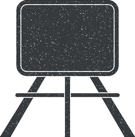 Easel Vector Icon Illustration With Stamp Effect 38033359 Vector Art At