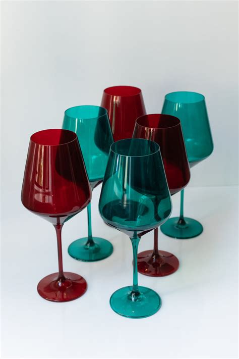 Stemware Wine Estelle Colored Glass