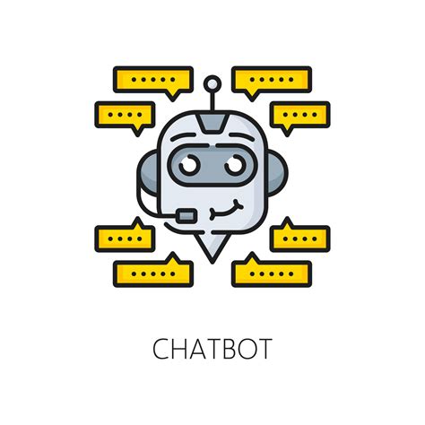 Artificial Intelligence Chatbot Line Color Icon 42055928 Vector Art At