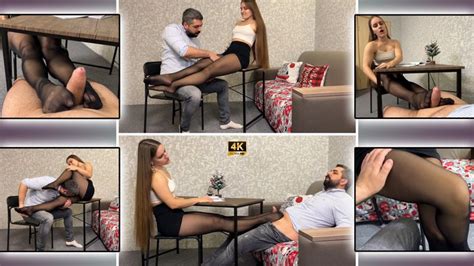 Sekretärin In Strumpfhosen Gibt Chef Fußjob Unter Dem Tisch In 4k Fußfetisch Sexy Füße