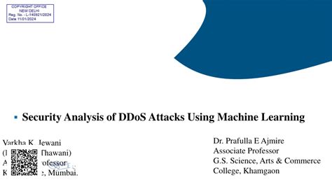 Pdf Security Analysis Of Ddos Attacks Using Machine Learning
