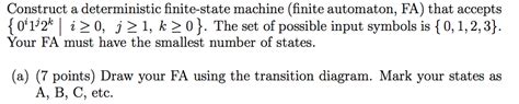 Solved Construct A Deterministic Finite State Machine