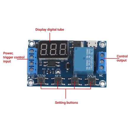 dc 6 30v digital led relay board cycle timing circuit switch timer delay module micro usb 5v on