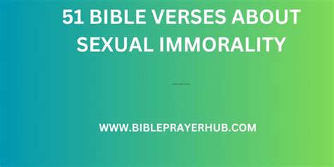 51 Bible Verses About Sexual Immorality