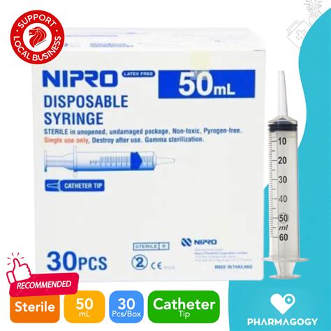 NIPRO Syringes Without Needle Catheter Tip ML Pc Box Nipro Catheter Syringe Shopee Singapore