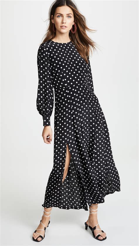 Polka Dot Dress Black White
