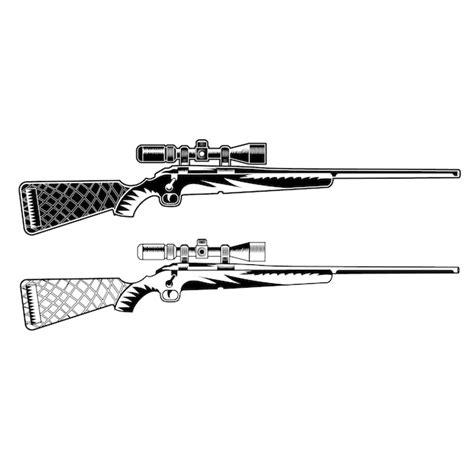 Premium Vector Hunting Gun Vector Design