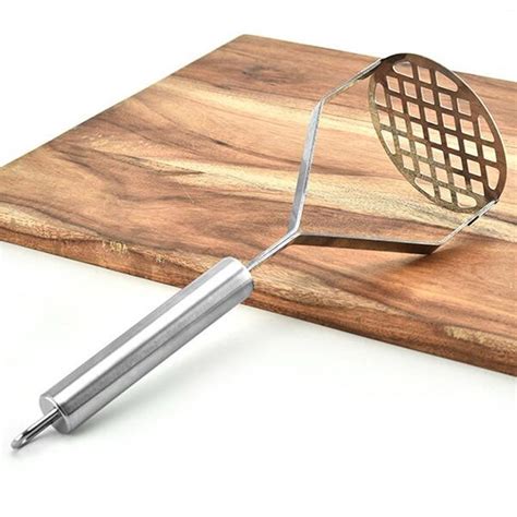 Amassador Espremedor De Batatas Manual Profissional Aço Inox
