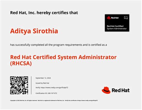 Aditya Sirothia On Linkedin Rhcsa Linux Redhat Opensource