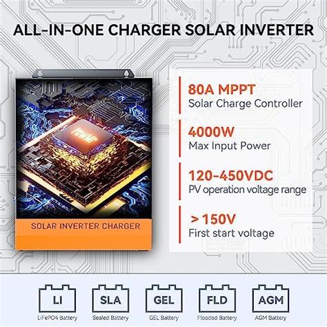 PowMr Solar Hybrid Inverter 3000W 24VDC To 110VAC 3KW Off Grid Hybrid