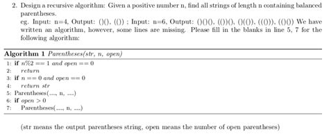 2 design a recursive algorithm given a positive