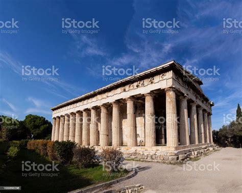 고대 아고라의 헤파이스토스 사원 잘 보존된 도리스 사원 고대 예술 역사 종교 개념 아테네 그리스 티세온에 대한 스톡 사진 및 기타 이미지 Istock