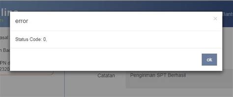 Cara Mengatasi Error Status Code 0 Djp Online