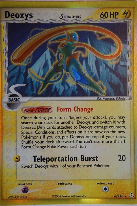 Deoxys Speeddelta Species 6110 Holo Rare Pocket Monster