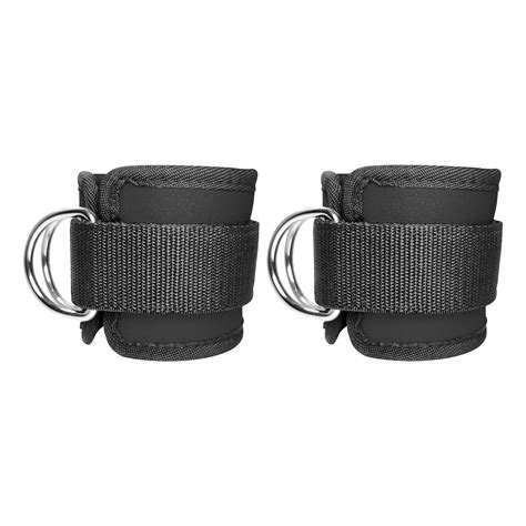 1 Pair Ankle Strap For Cable Machines Gym Workout Kickback Cuffs Leg Glute Cable Attachment