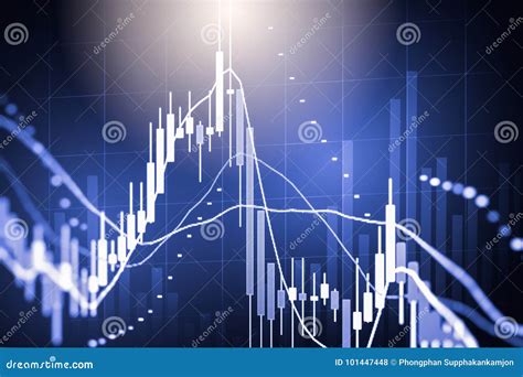 Index Graph Of Stock Market Financial Indicator Analysis On LED Stock Photo Image Of