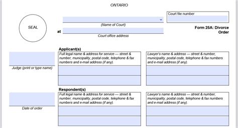 Divorce Order Form 25a Guide And Download Divorcego