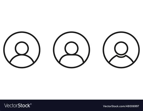 User Profile Icon Set Set Of Flat Style Avatar Vector Image