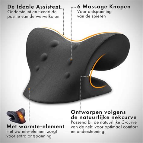 Powerbux Nekstretcher And Nekmassage Set Nekstretcher Met Warmte Nek