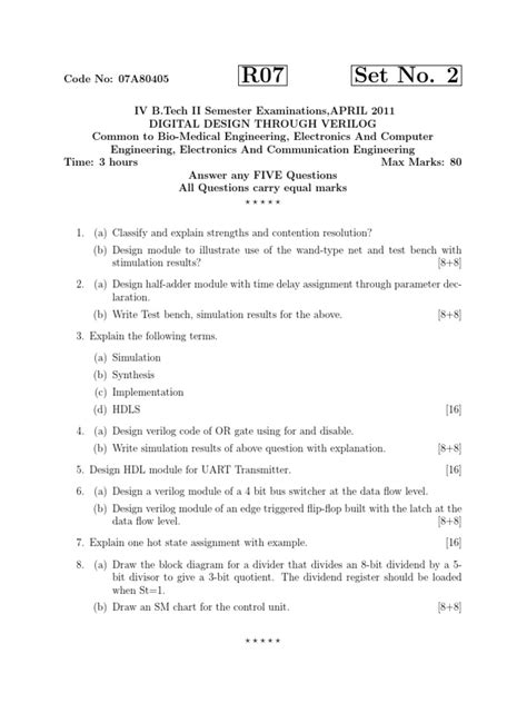 07a80405 Digitaldesignthroughverilog Pdf Hardware Description Language Logic Synthesis