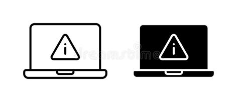 Laptop Screen Vector Icon Password Protection Security Symbol Stock Vector Illustration Of