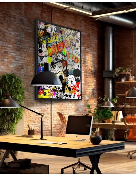 Tableau Pop Art Be Quiet As A Mouse Mickey Mouse Tableaux Dart