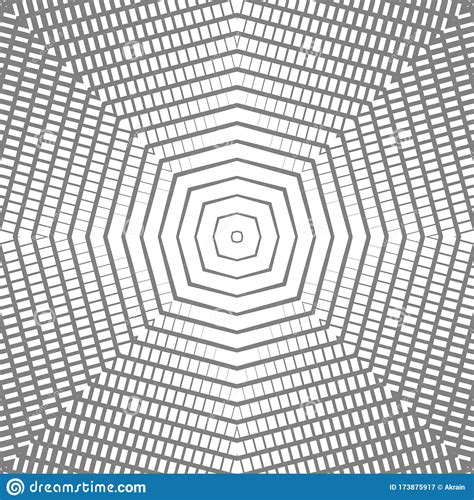 Abstract Seamless Pattern With Geometric Texture Pattern Of Repeating Symmetrical Shapes Stock