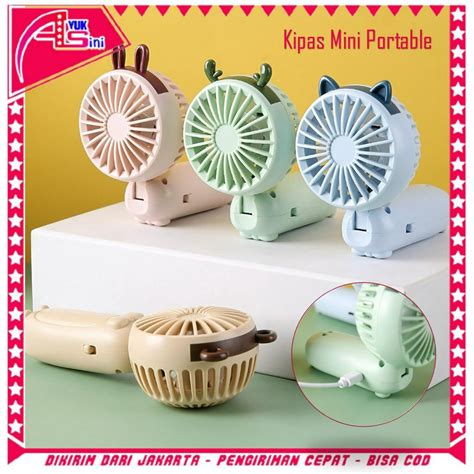 Jual As Kipas Angin Mini Portable Karakter Rabbit Lucu Mini Fan Usb