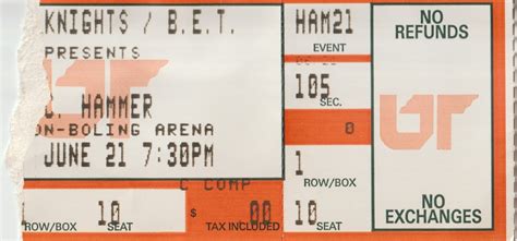 MC Hammer Concert Tour History Concert Archives
