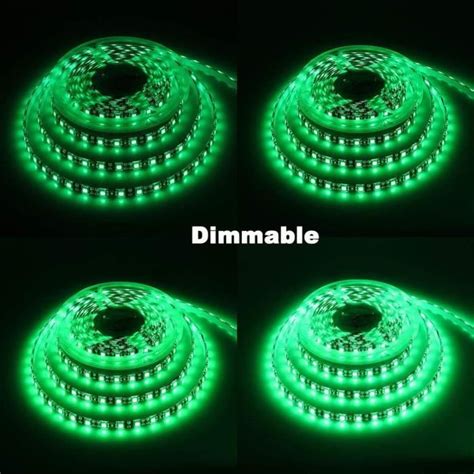 Ruban Led Vert Noir Pcb 12V Smd 5050 300 Leds 5M Flexible Ip65 Étanche