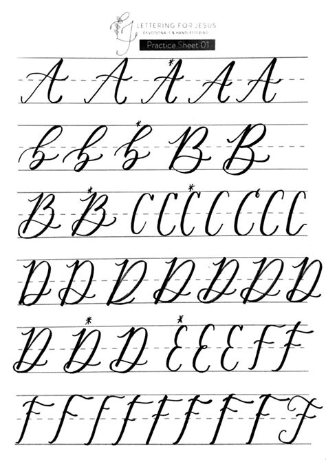 Cursive Alphabet Reference Sheet